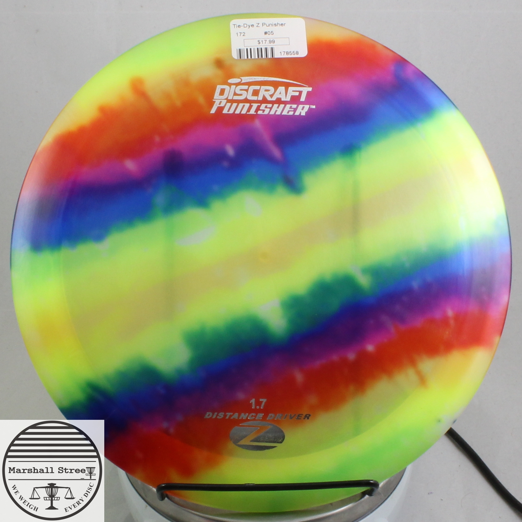 Tie-Dye Z Punisher • Marshall Street Disc Golf