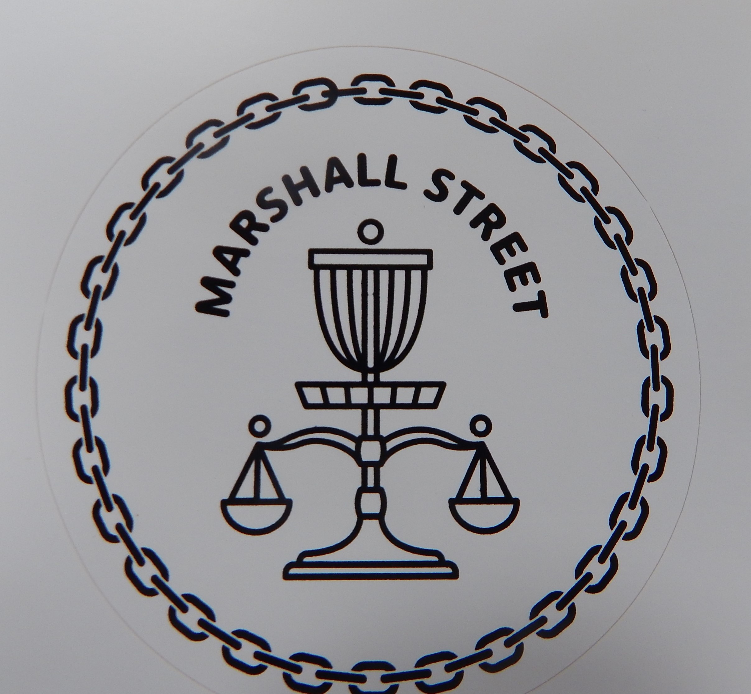 New MSt Scale in Chain Sticker • Marshall Street Disc Golf