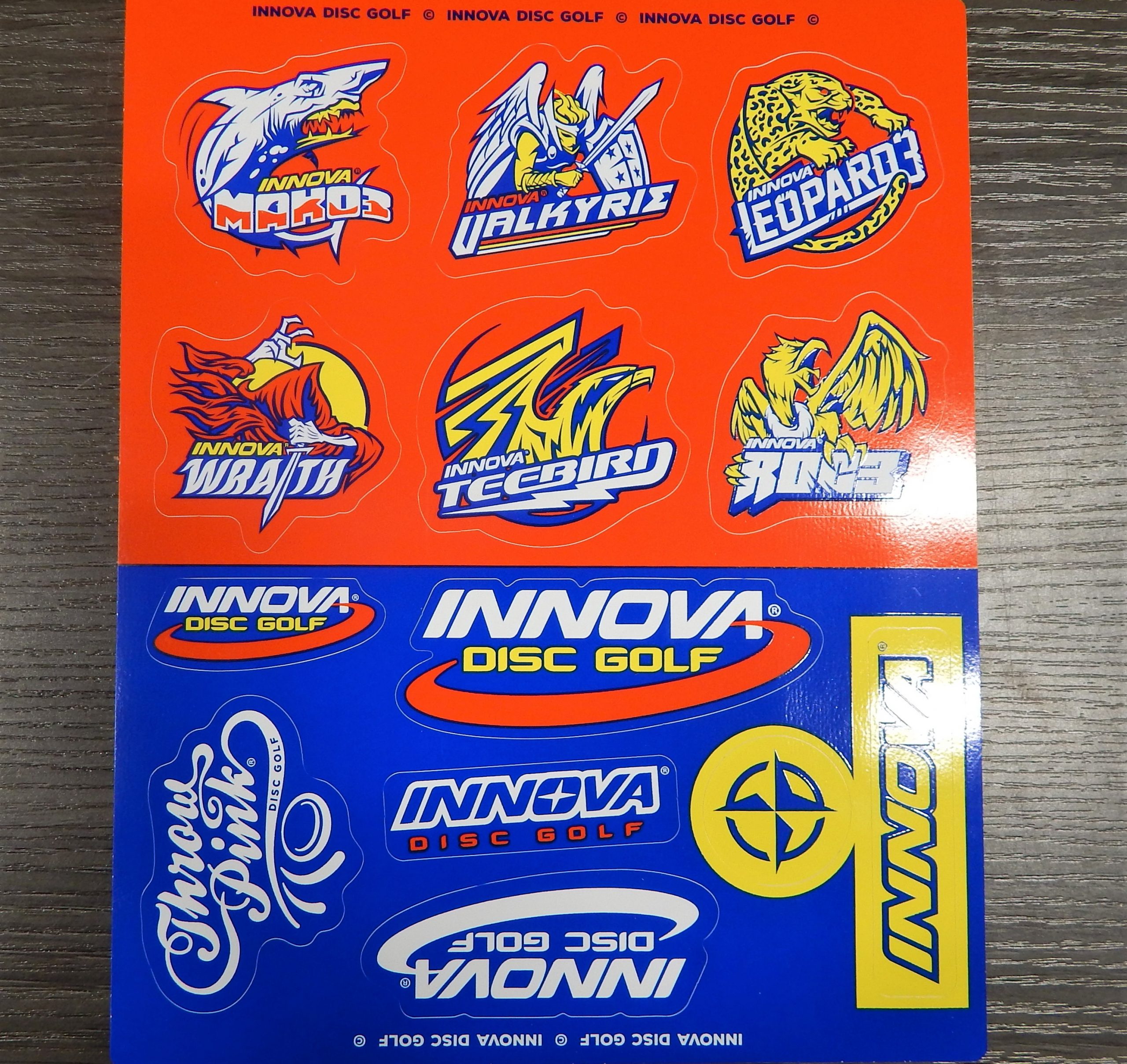 Innova Sticker Sheet, Molds • Marshall Street Disc Golf